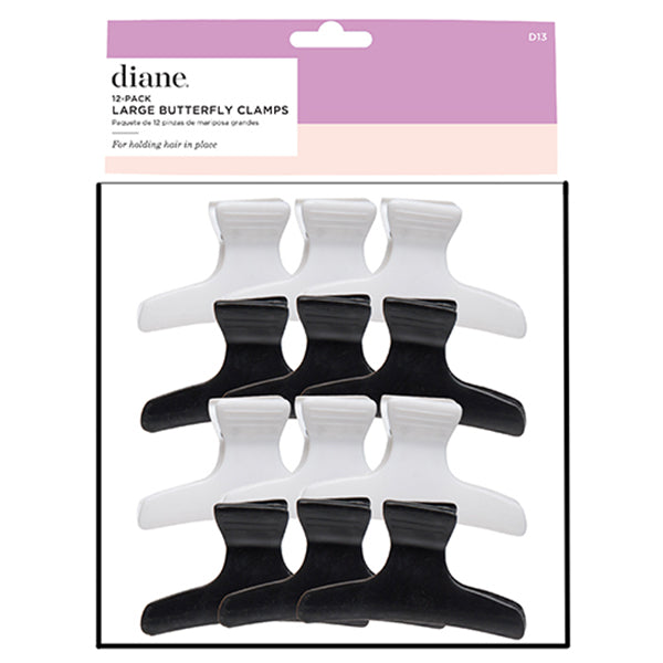 Diane Large Butterfly Clamps 3 1/4", 12 Pack – The Beauty Clutch